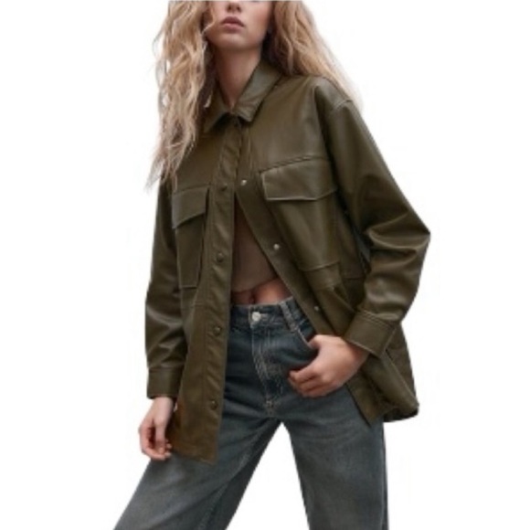 Tuckernuck | Jackets & Coats | Nwt Fauxleather Vegan Snap Button Front ...